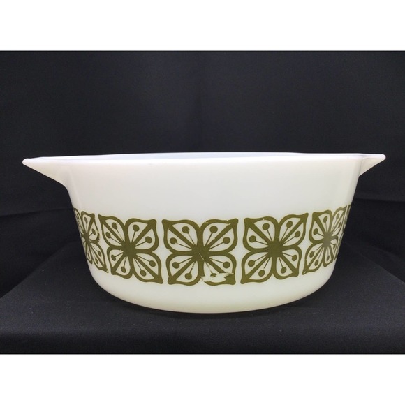 Pyrex | Kitchen | Vintage 966 Pyrex 475b Autumn Floral Verde Round ...